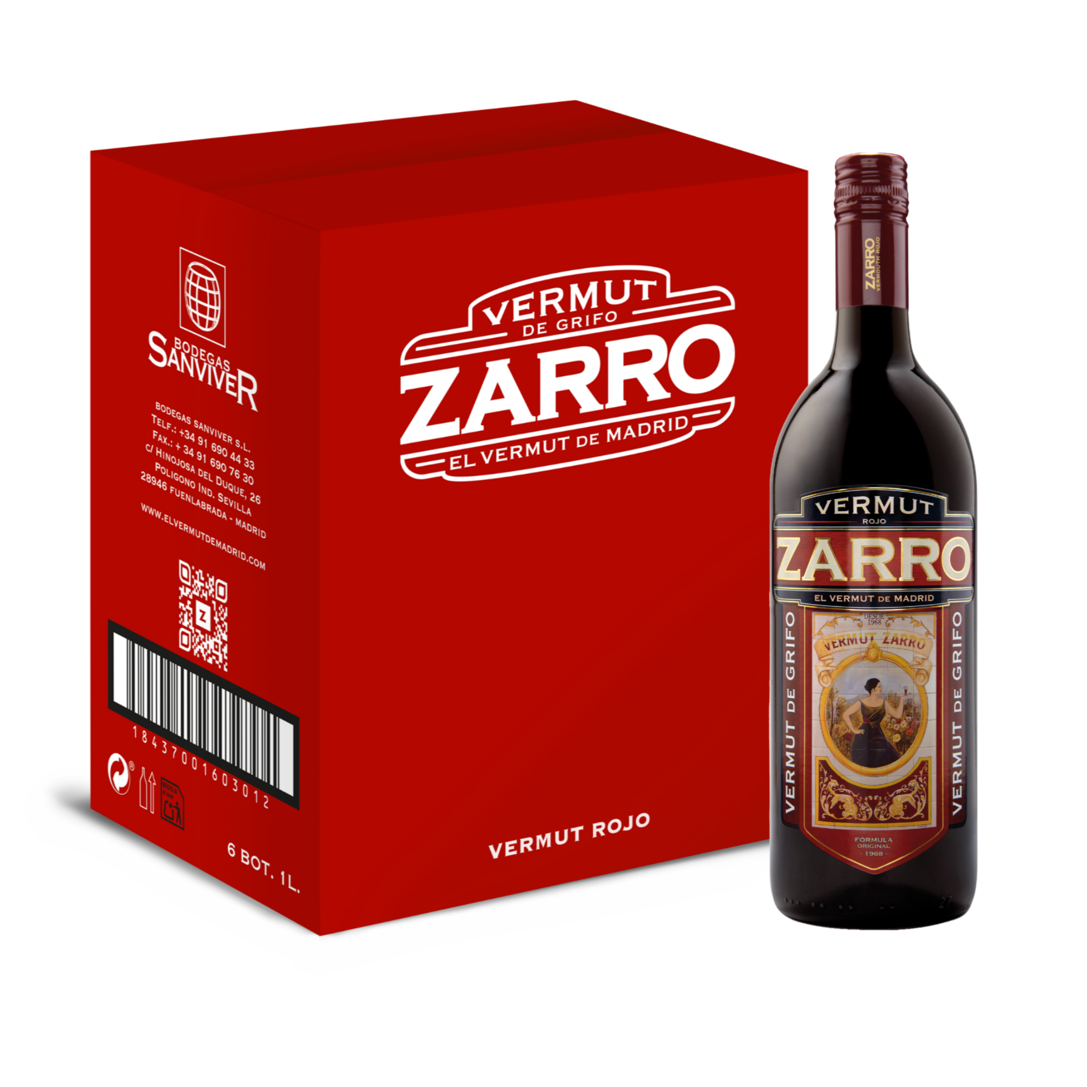 Zarro Rojo Pack de 6 de 1L - Tienda El Vermut de Madrid – Tienda Zarro